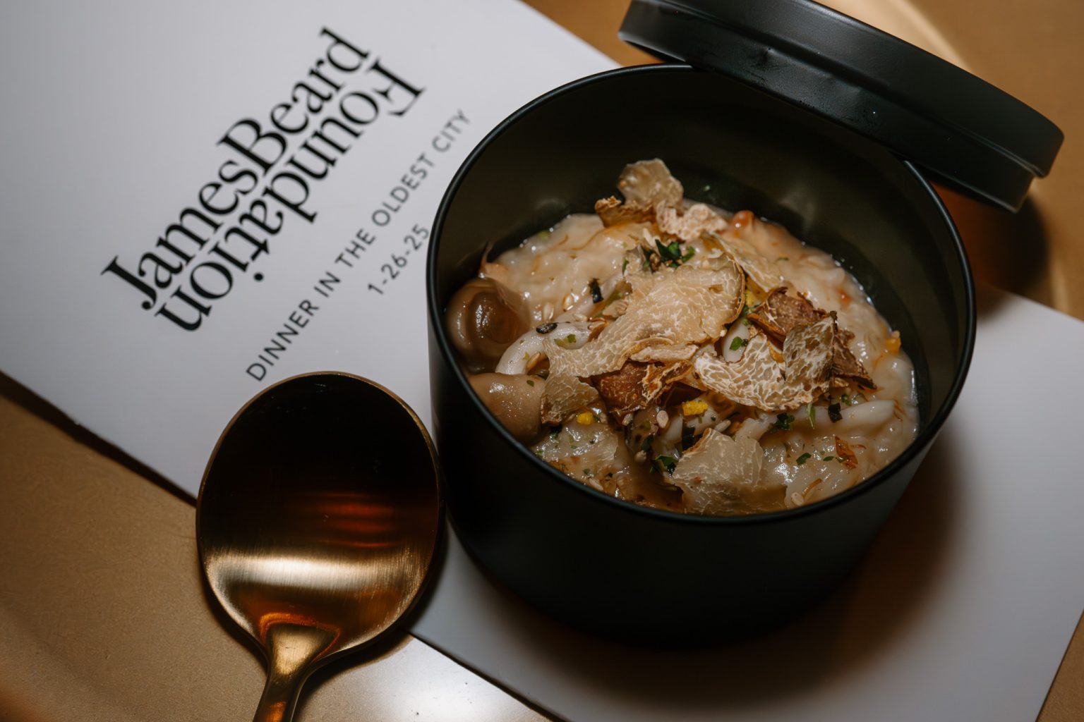One of the amazing dishes served at the January 26 James Beard Dinner ...